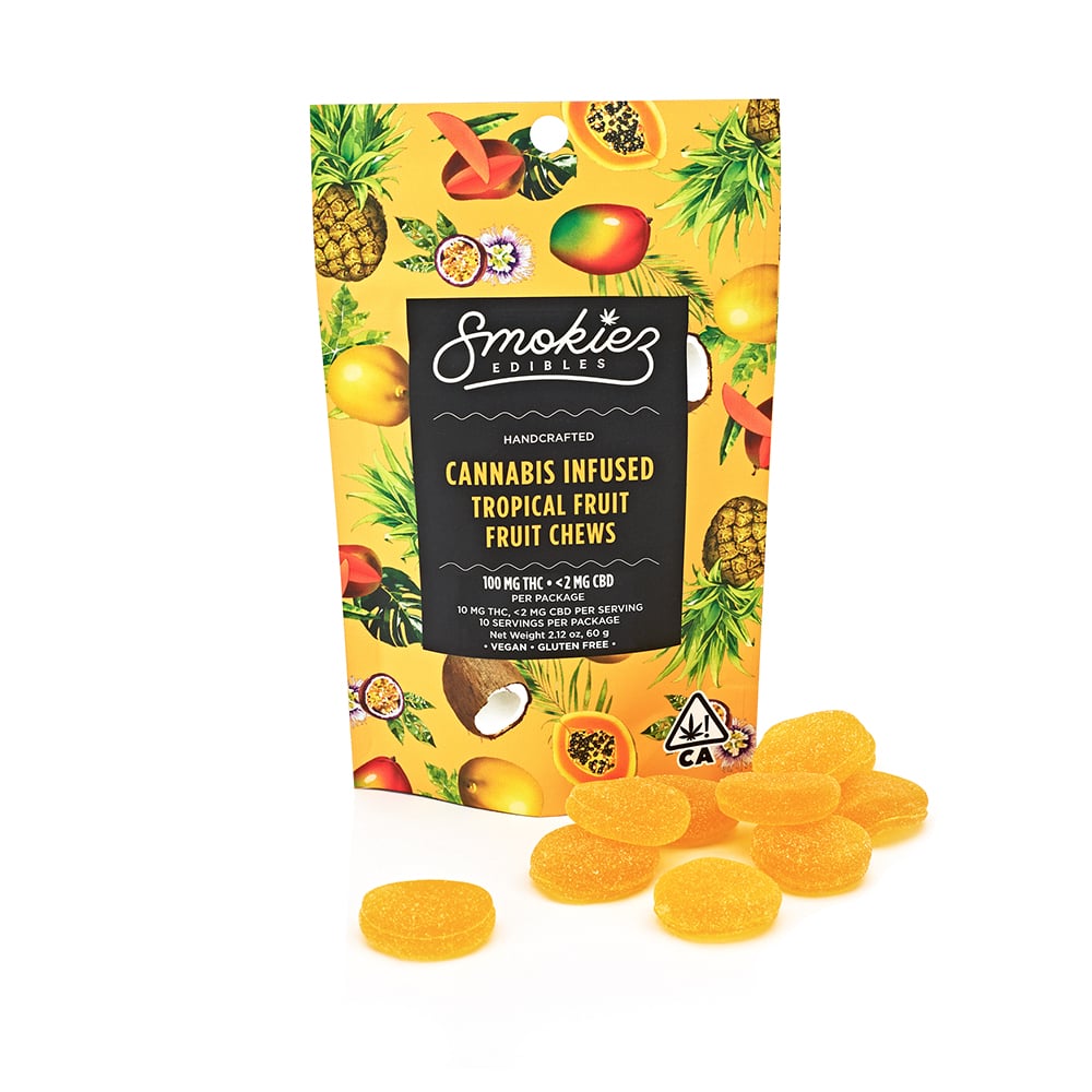 Buy Smokiez Tropical Fruit - Sativa [10pk] (100mg) - Cookies Mission ...