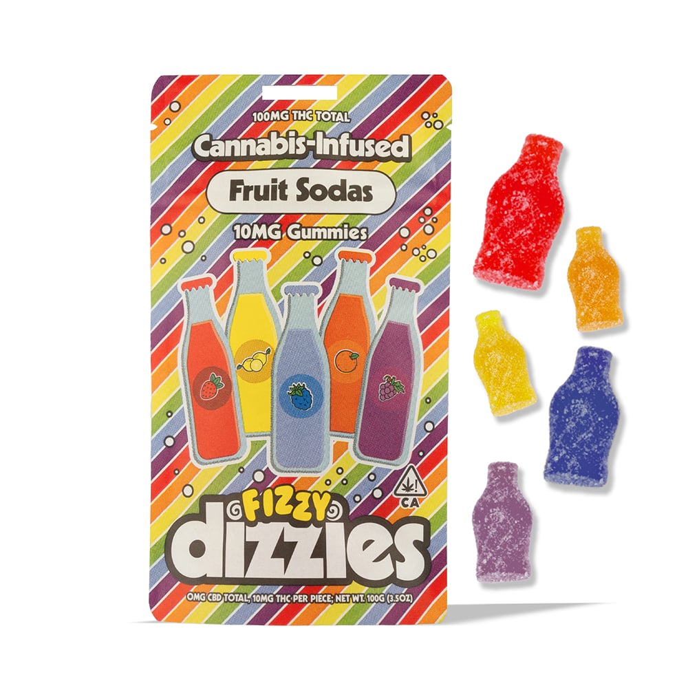 Buy Dizzies Fruit Sodas [10pk] (100mg) - Cookies Mission Valley Dispensary